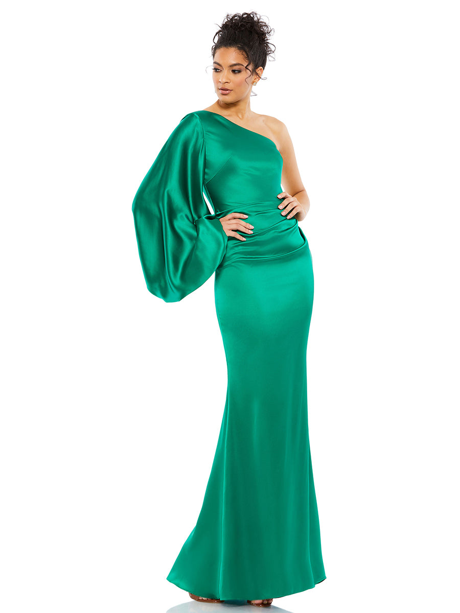 Satin Puff Sleeve Gown – Rabina Baksh