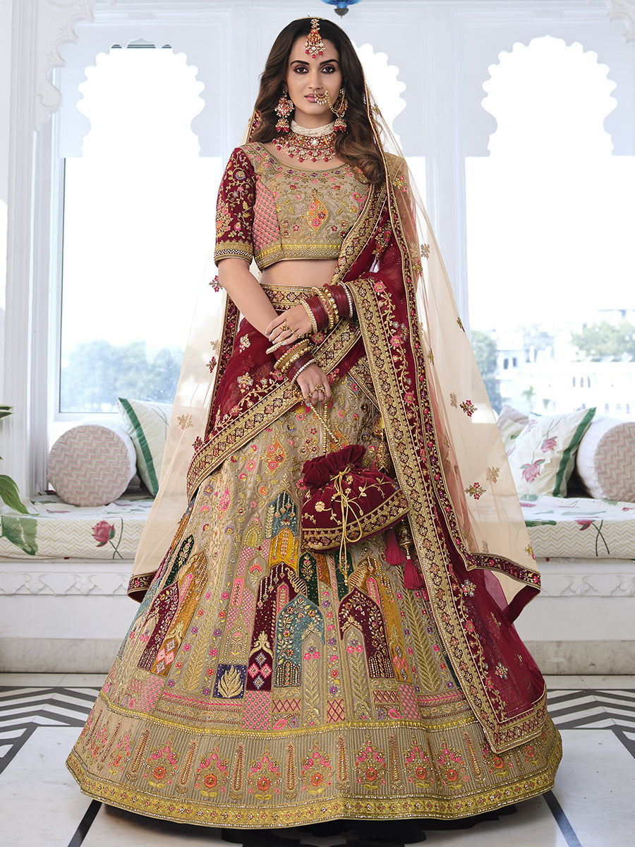 Sabrina Gold Velvet Lehenga – Rabina Baksh